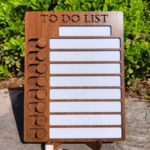 Sliding Wooden Checklist Board Handmade Wood to Do List Customizable ...