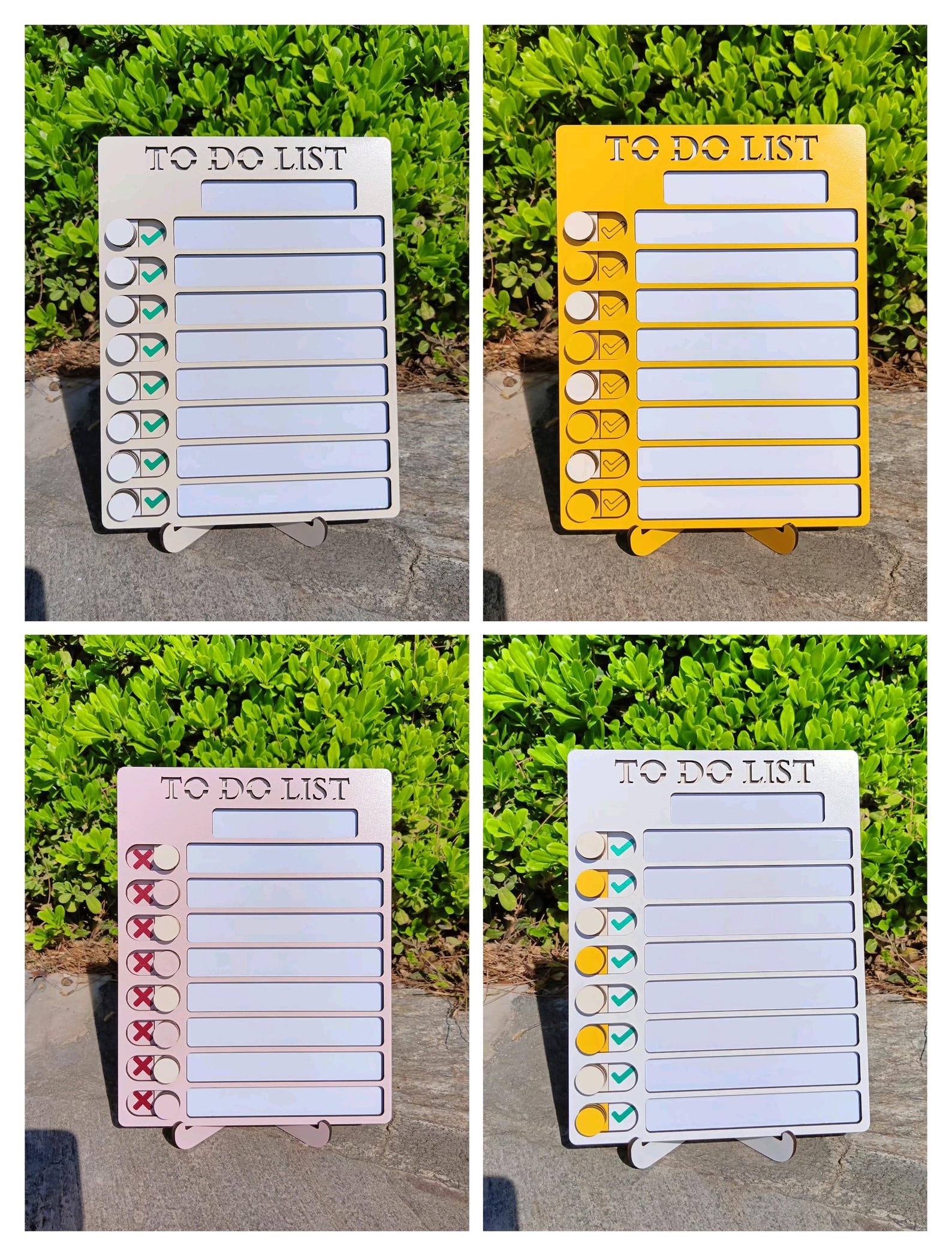 Personalized Wooden to Do List Board: Sliding Checklist, Habit Tracker ...