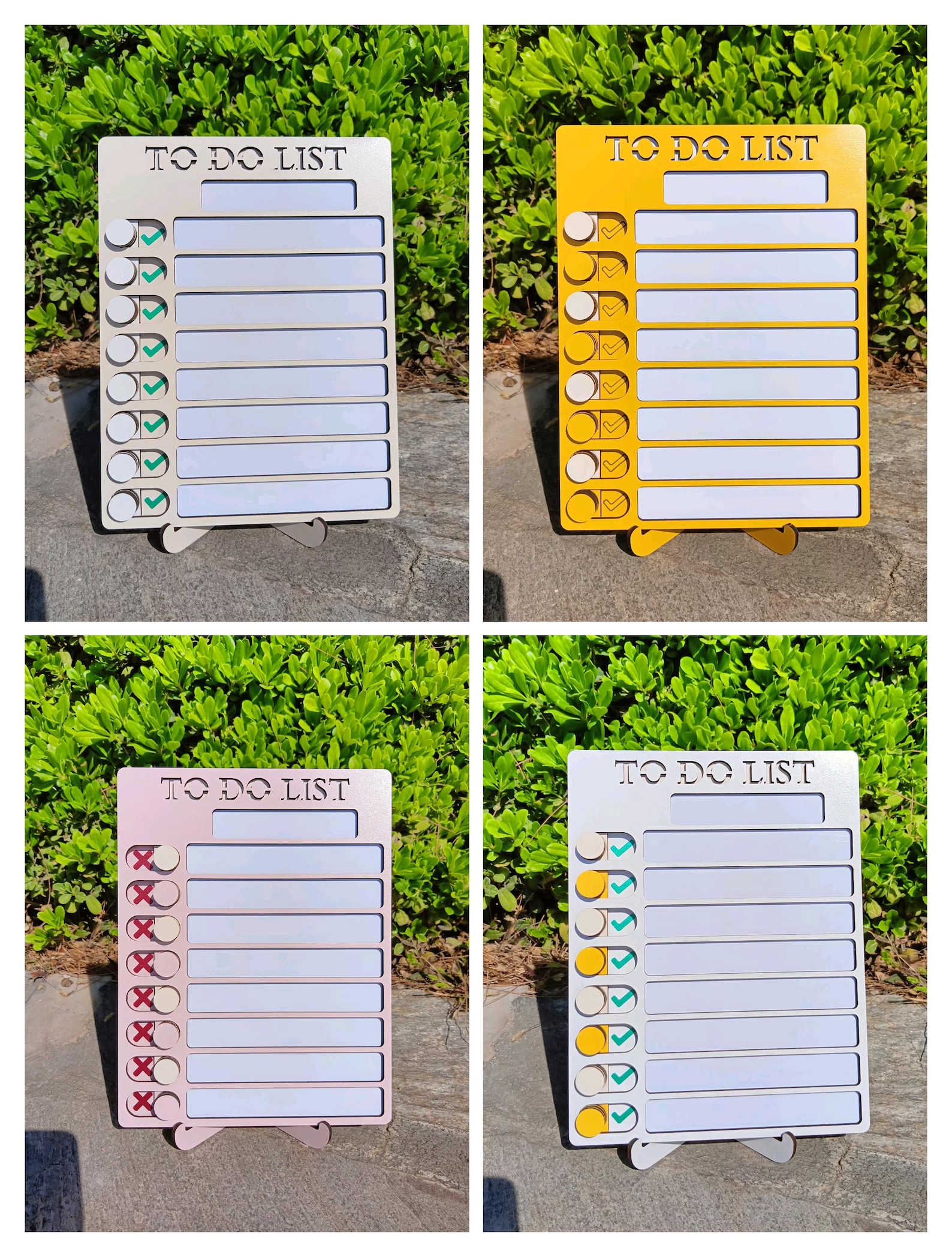 Sliding Wooden Checklist Board - Handmade Wood to Do List ...