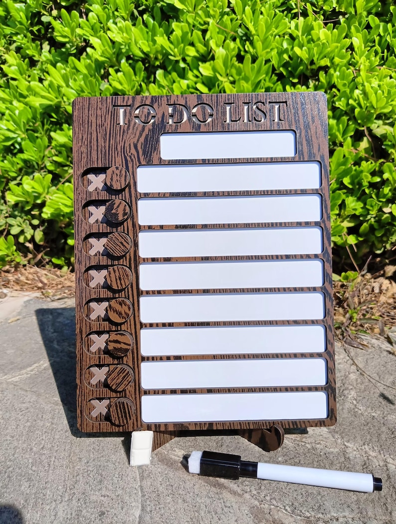 Sliding Wooden to Do List Board: Customizable Chore Chart With Stand - Etsy