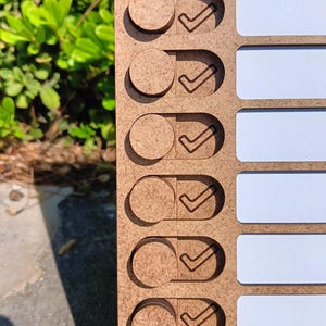 Wooden Habit Tracker Daily Monthly - Customizable Natural Gift for ...