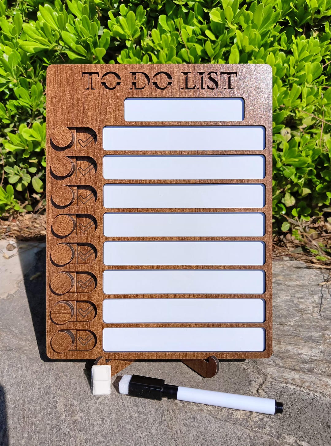 Sliding Wooden Checklist Board Handmade Wood to Do List Customizable ...