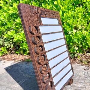 Sliding Wooden to Do List Board: Customizable Chore Chart With Stand - Etsy