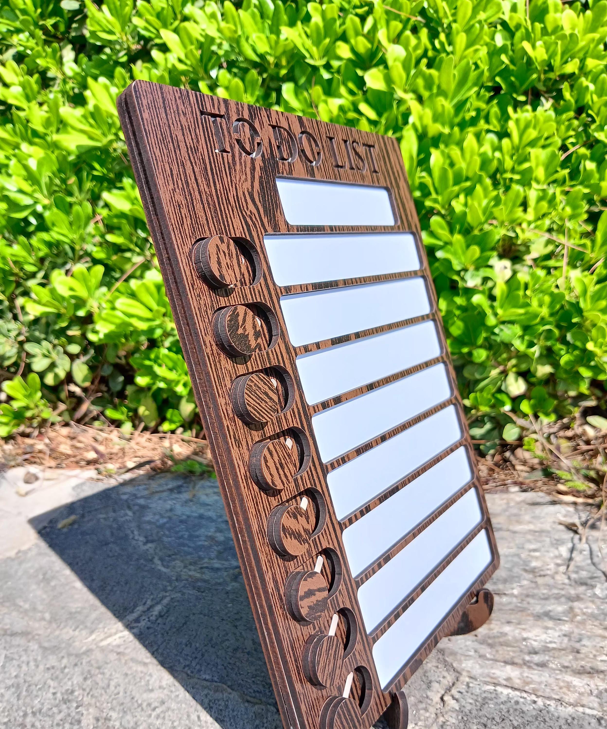 Sliding Wooden to Do List Board: Customizable Chore Chart With Stand - Etsy