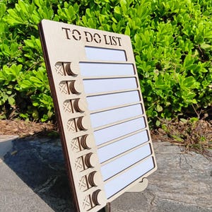 Maple Sliding Wooden to Do List Board: Customizable Chore Chart - Etsy