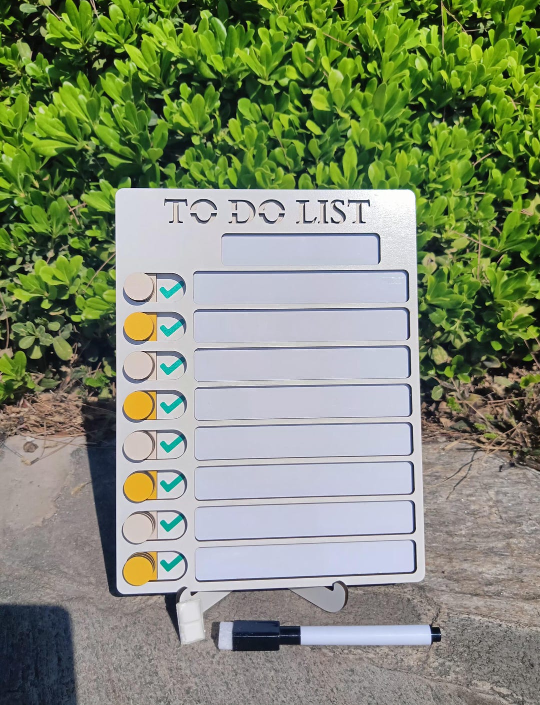Sliding Wooden Checklist Board - Colorful to Do List - Customizable ...