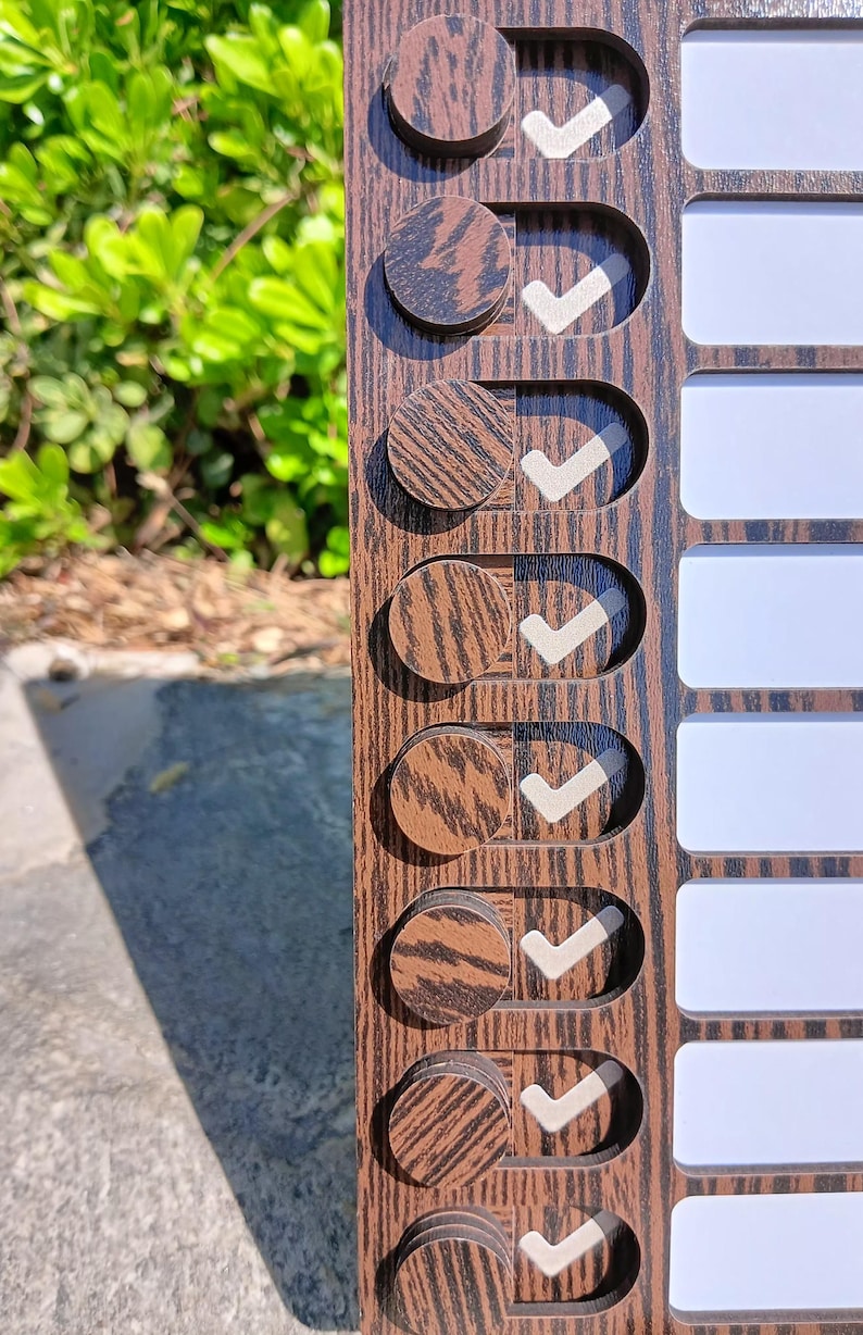 Sliding Wooden to Do List Board: Customizable Chore Chart With Stand - Etsy