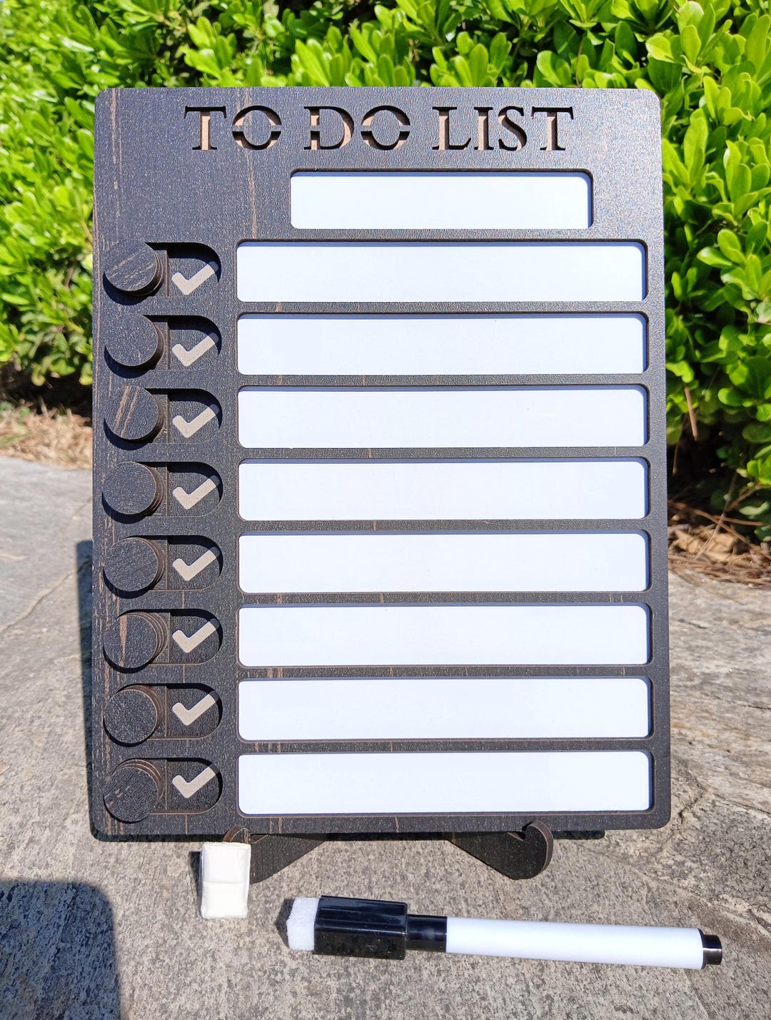 Sliding Wooden Checklist Board Handmade to Do List Customizable Natural ...