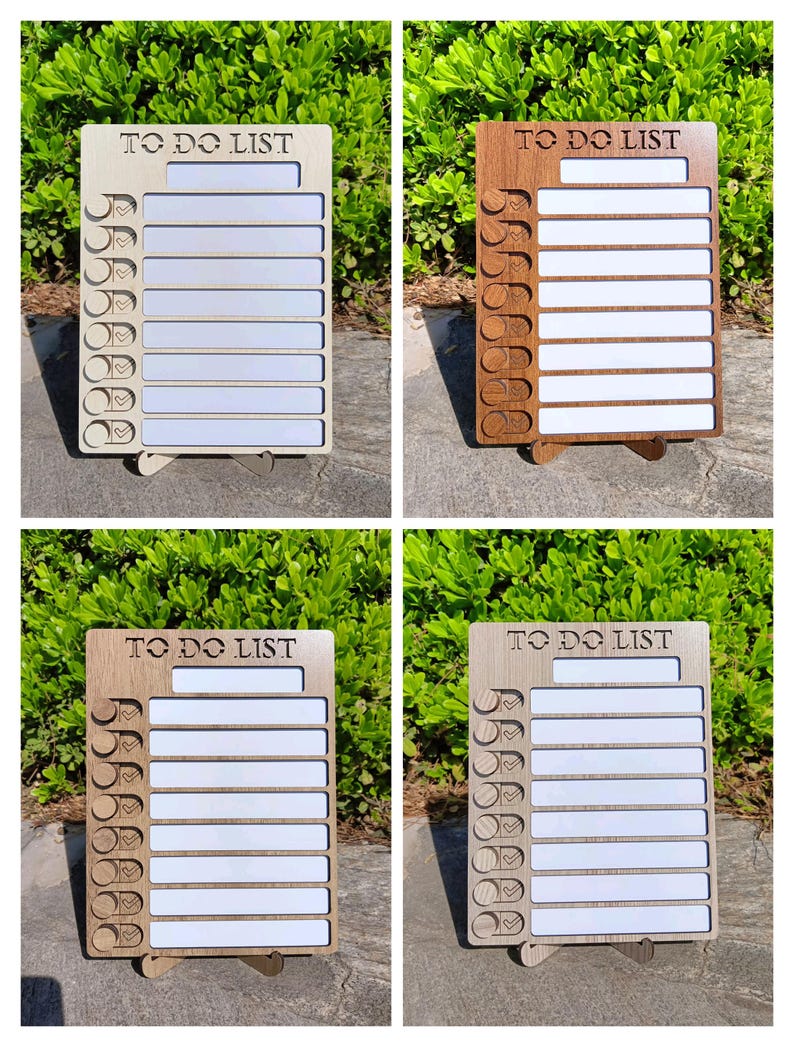 Sliding Wooden to Do List Board: Customizable Chore Chart With Stand - Etsy