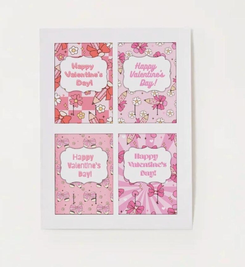 Printable Valentine's Day Cards | Sucker Holder, Classroom Treats ...