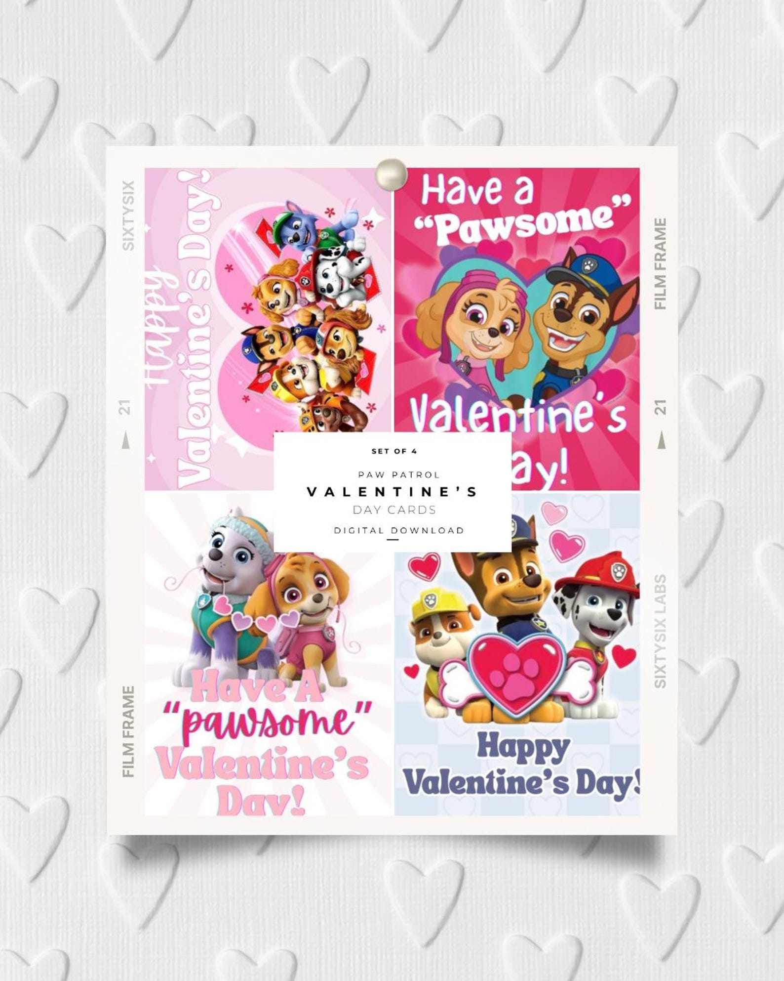 Paw Patrol Valentine’s Day Cards – Instant Download - Etsy