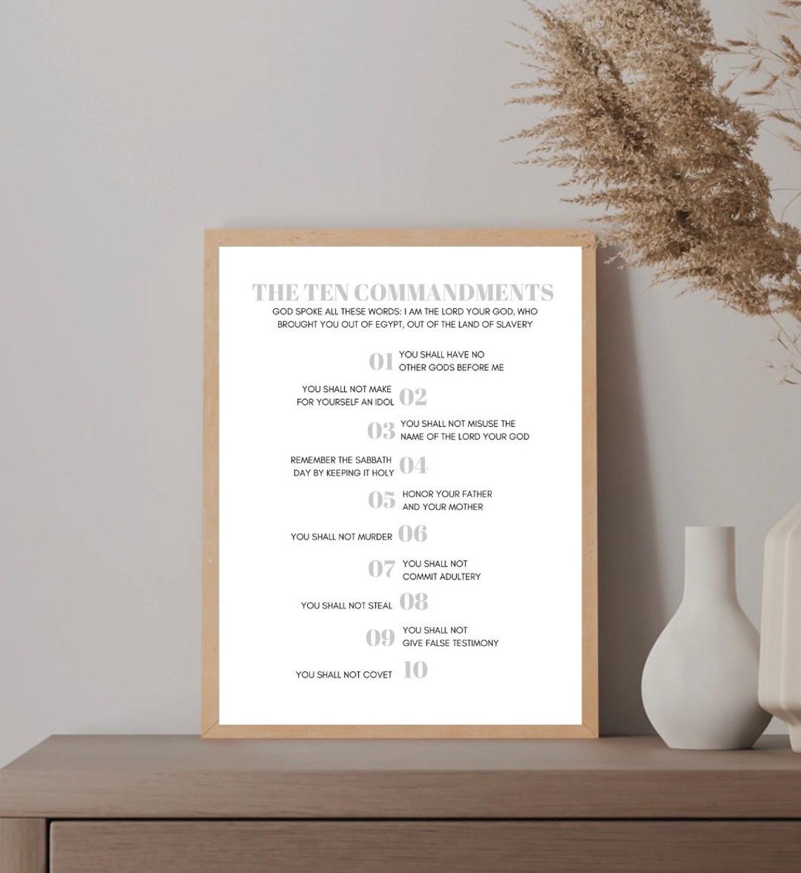 The Ten Commandments Printable - Etsy