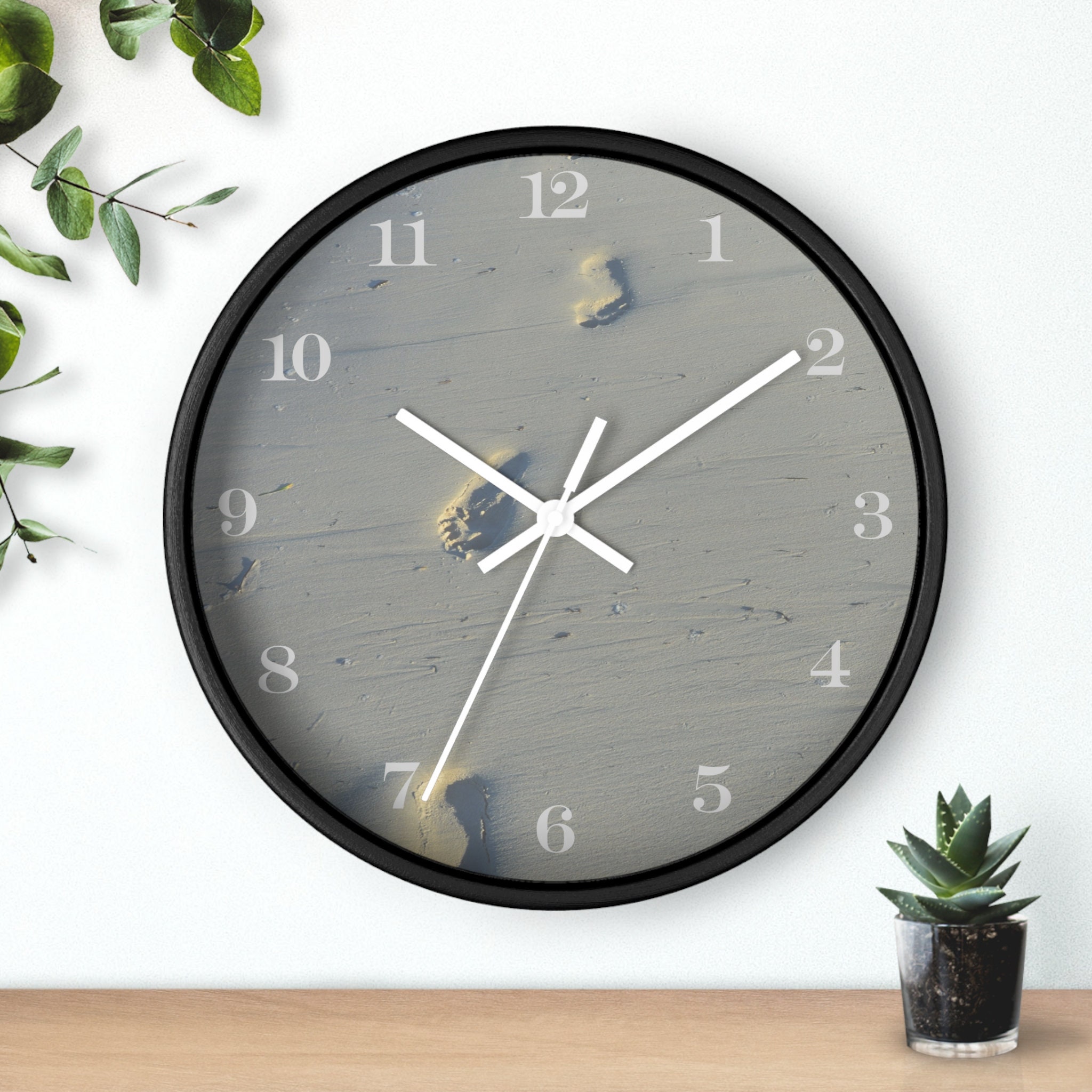 Footprints in the Sand Wall Clock - Etsy