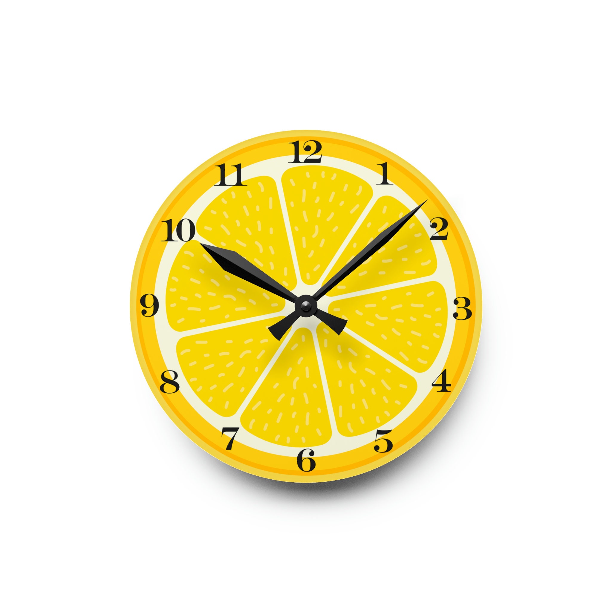 Lemon Wall Clock, Kitchen Wall Clock - Etsy