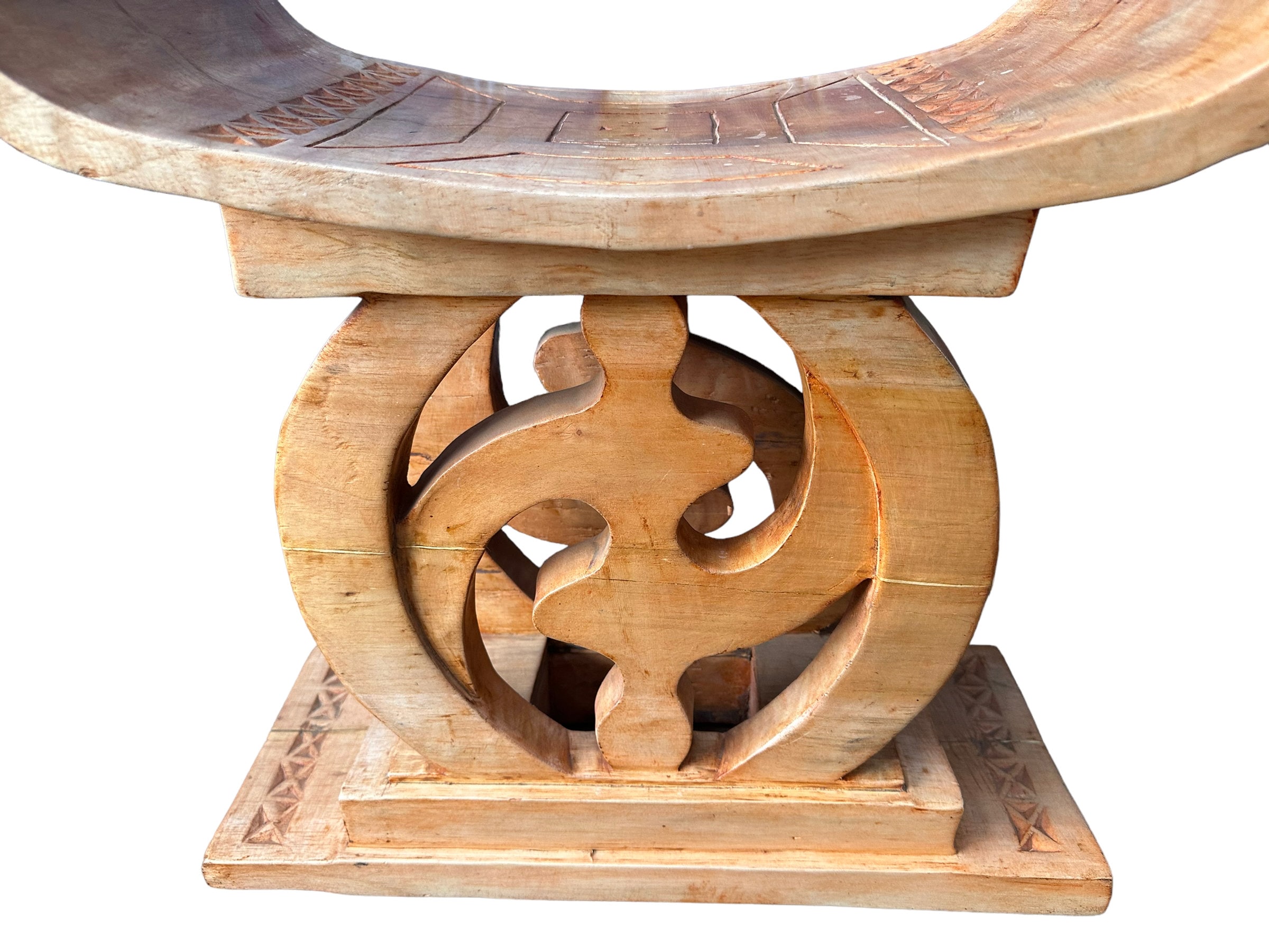 19th Century Ghana Ashanti Stool, Intricately Carved Private Collection ...