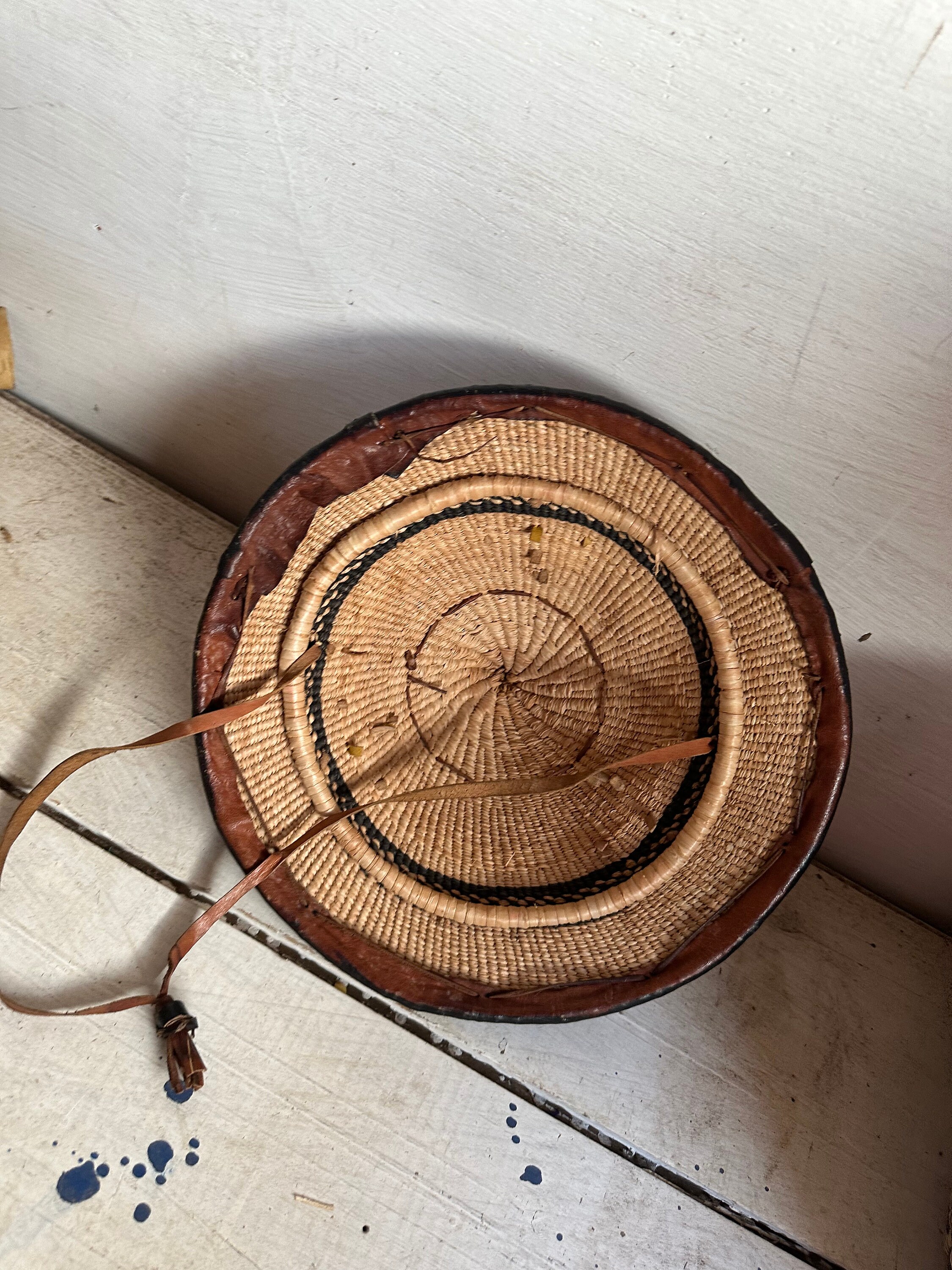 Fulani Hat, Traditional Dahomey Sun Shade Hat, Made of Elephant Grass ...