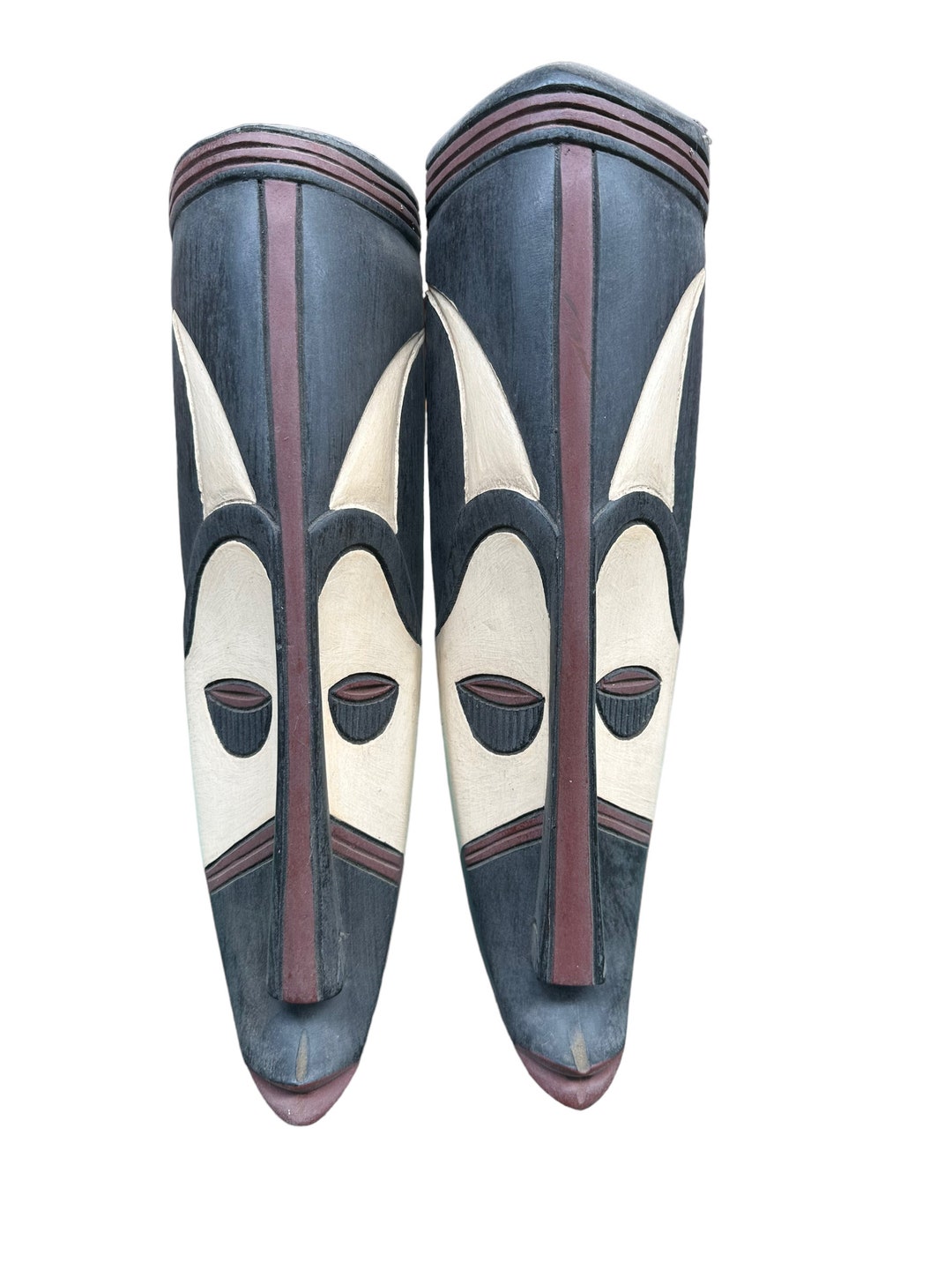 African Fang Mask, Fulani Mask, Authentic African Wall Hanging Artpiece ...