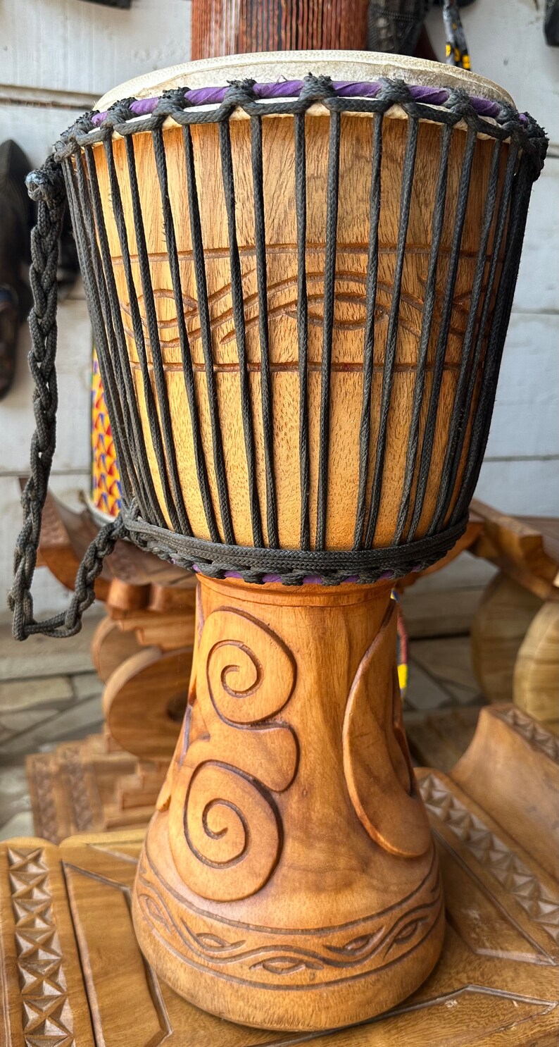 Djembe Drum African Musical Instrument Handmade Tribal Drum Pure Solid ...