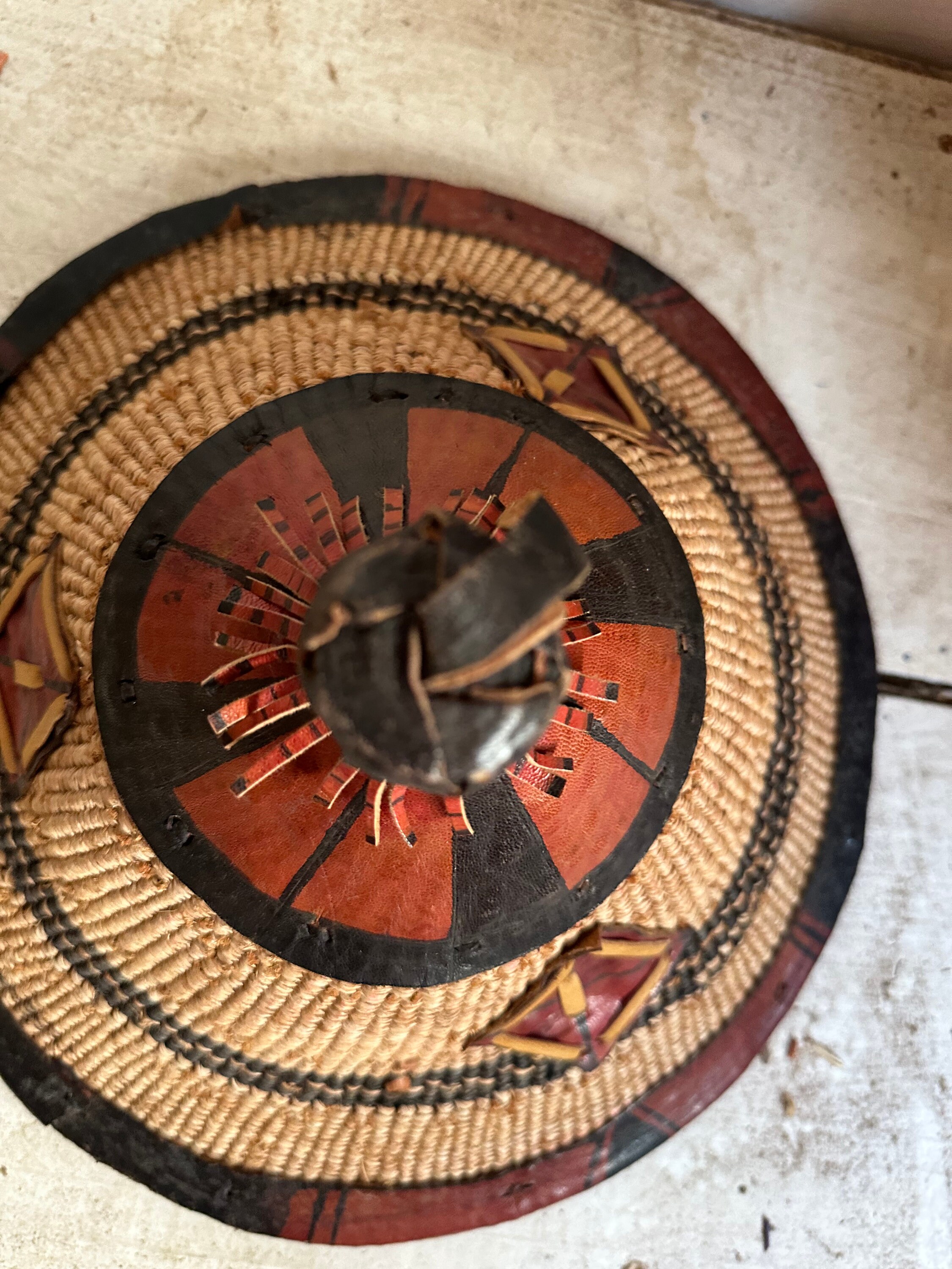 Fulani Hat, Traditional Dahomey Sun Shade Hat, Made of Elephant Grass ...