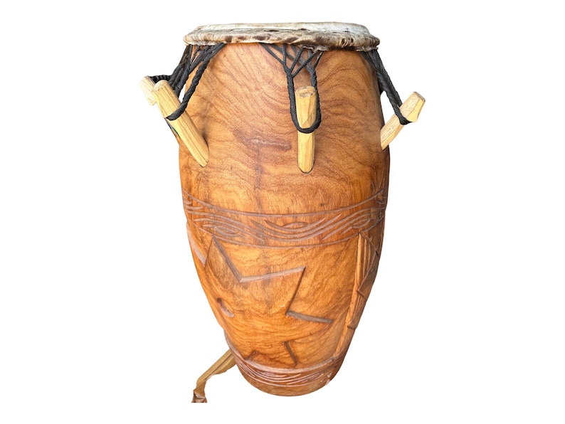 Vintage Kpanlogo Drum: XL West African Peg Drum, Ghana Musical ...