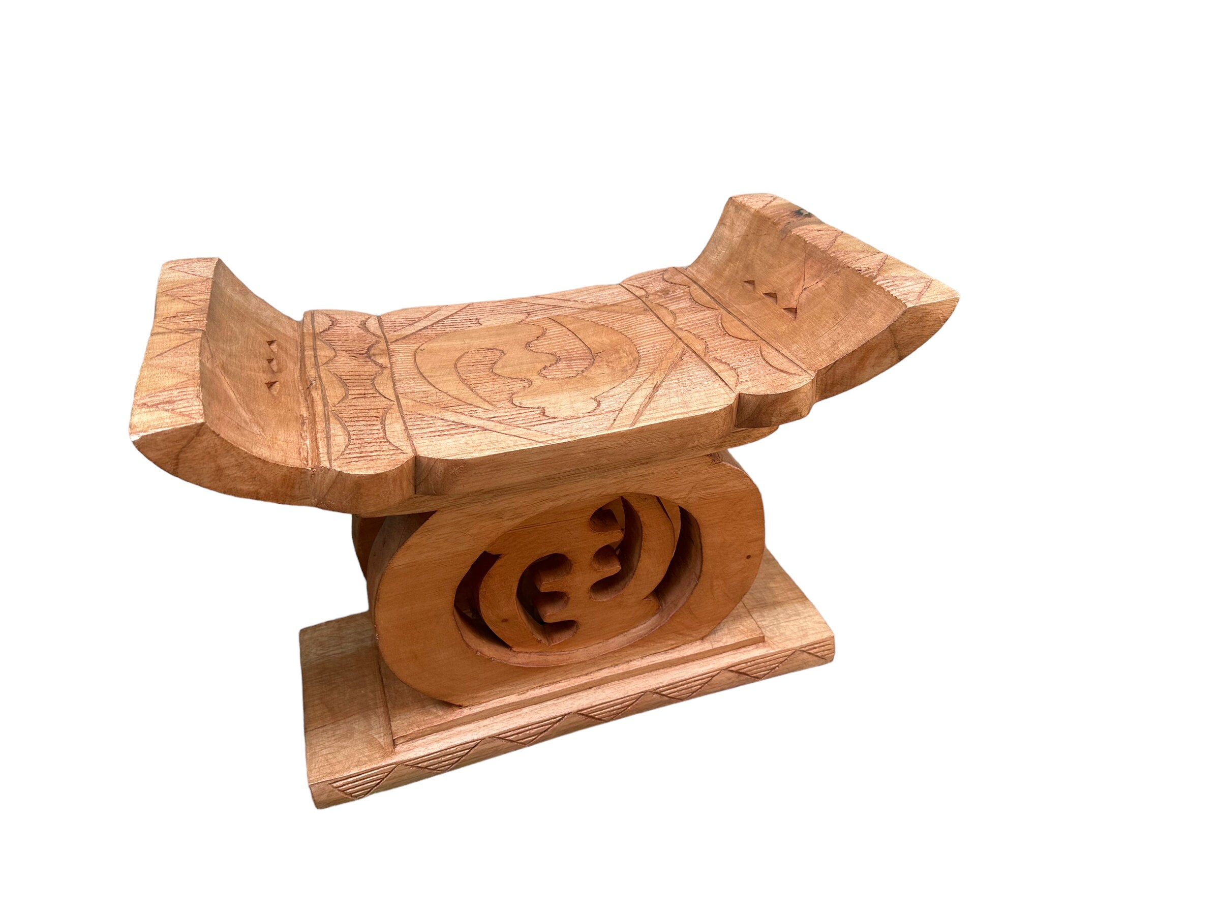 19th Century Ghana Ashanti Stool, Intricately Carved Private Collection ...