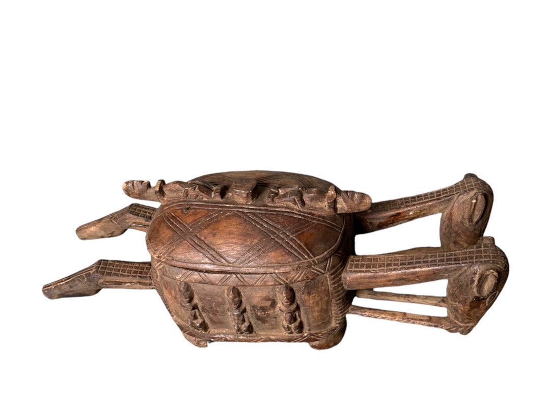 Dogon Ritual Vessel, African Ceremonial Box, Antique Tribal Woodcarving ...