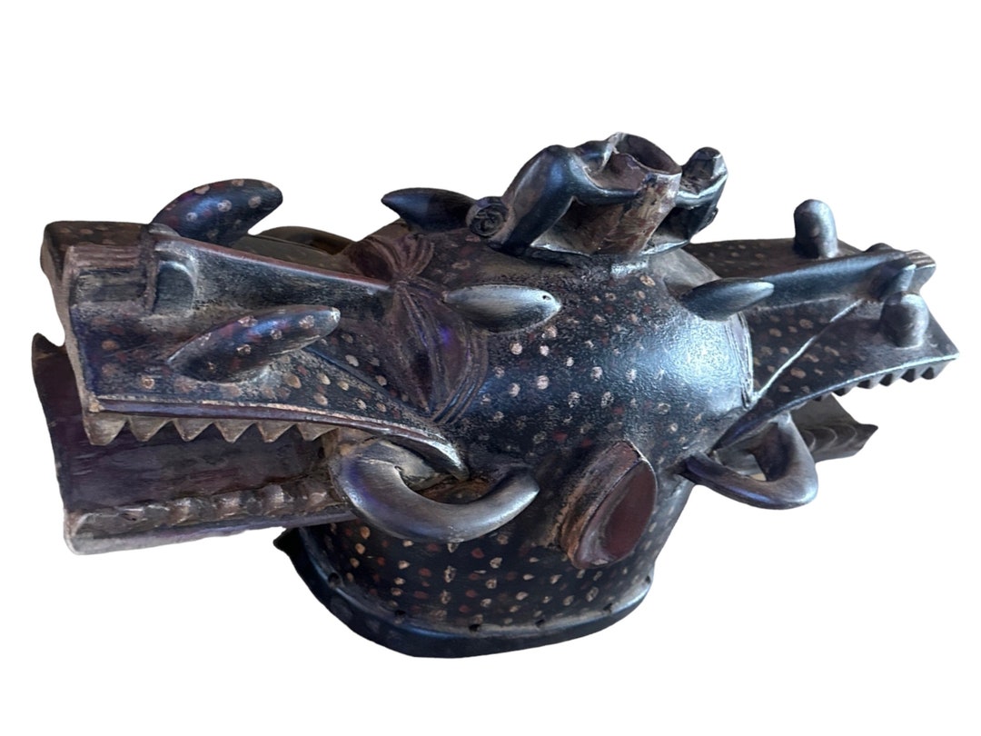 African Art Piece Senufo Wanyugo Firespitter Helmet Mask Wearable ...