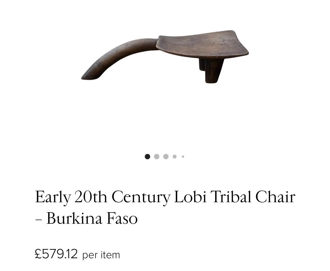Lobi Tribal Stool 20th Century Antique African Wooden Headrest, Rare ...