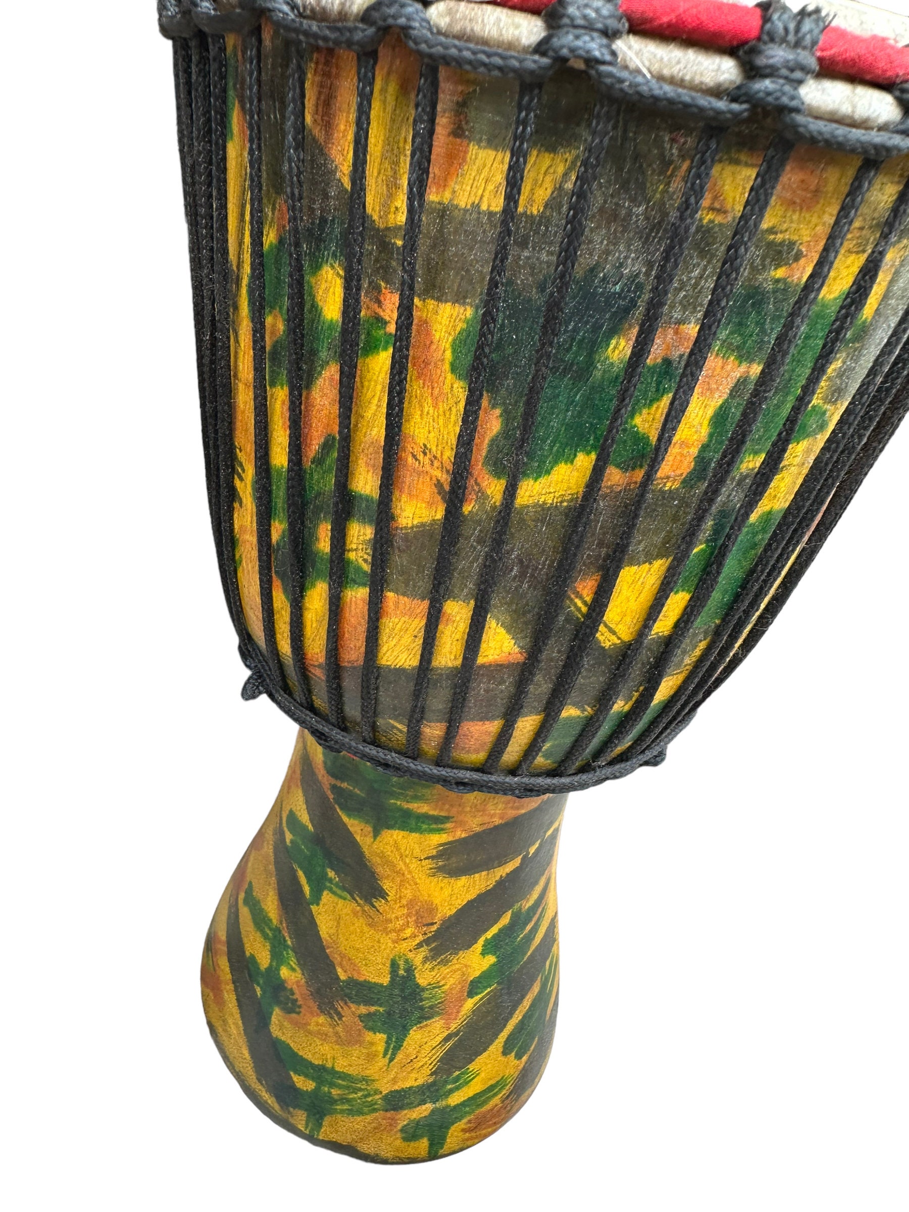 African Drums, Colourful Djembe Drum 24 Inches, Handpainted Yellow ...