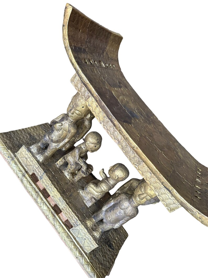 African Antique Chair Ashanti Stool Ceremonial Chair With Figural Group ...