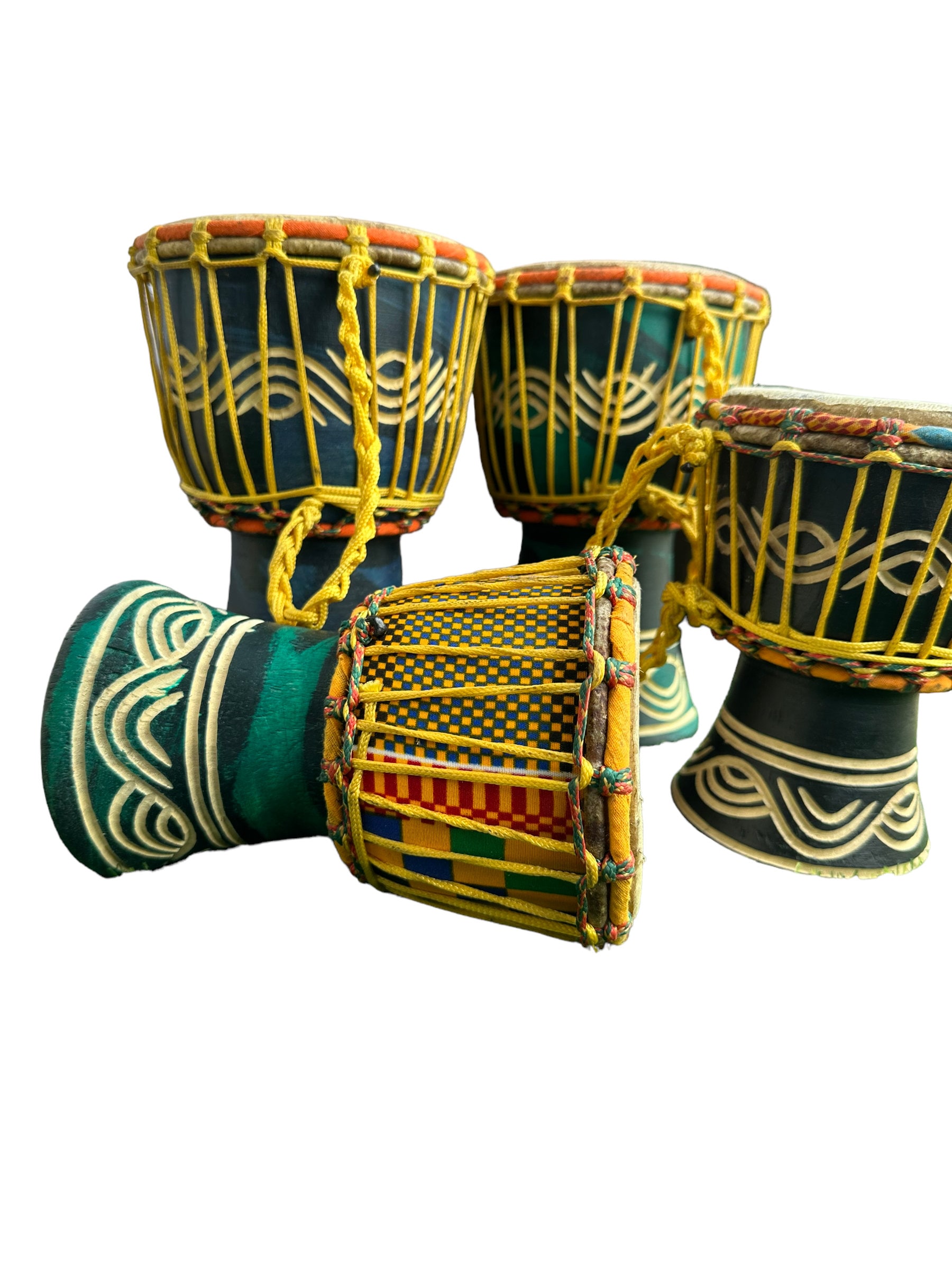 Miniature Djembe Drum, 7x5 Inches and 9x6 Inches Ghanaian Musical ...