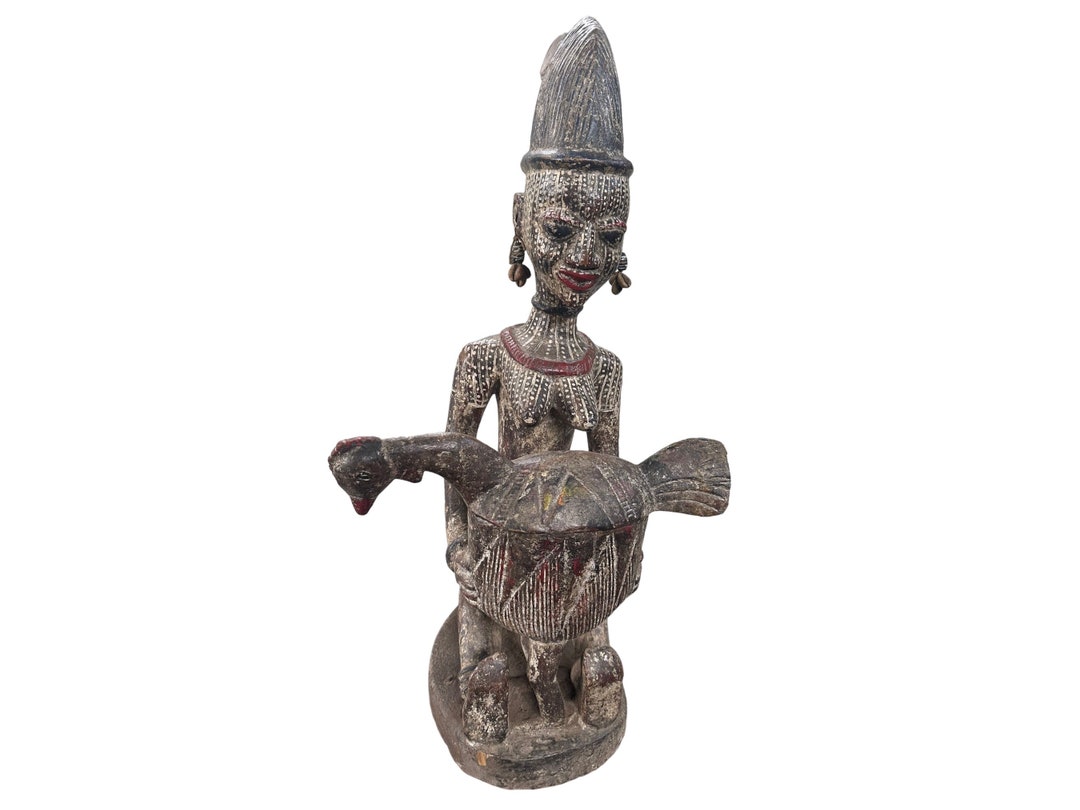 African Art, Nigeria Divination Pot Yoruba Ifa Idol Sacrificial ...
