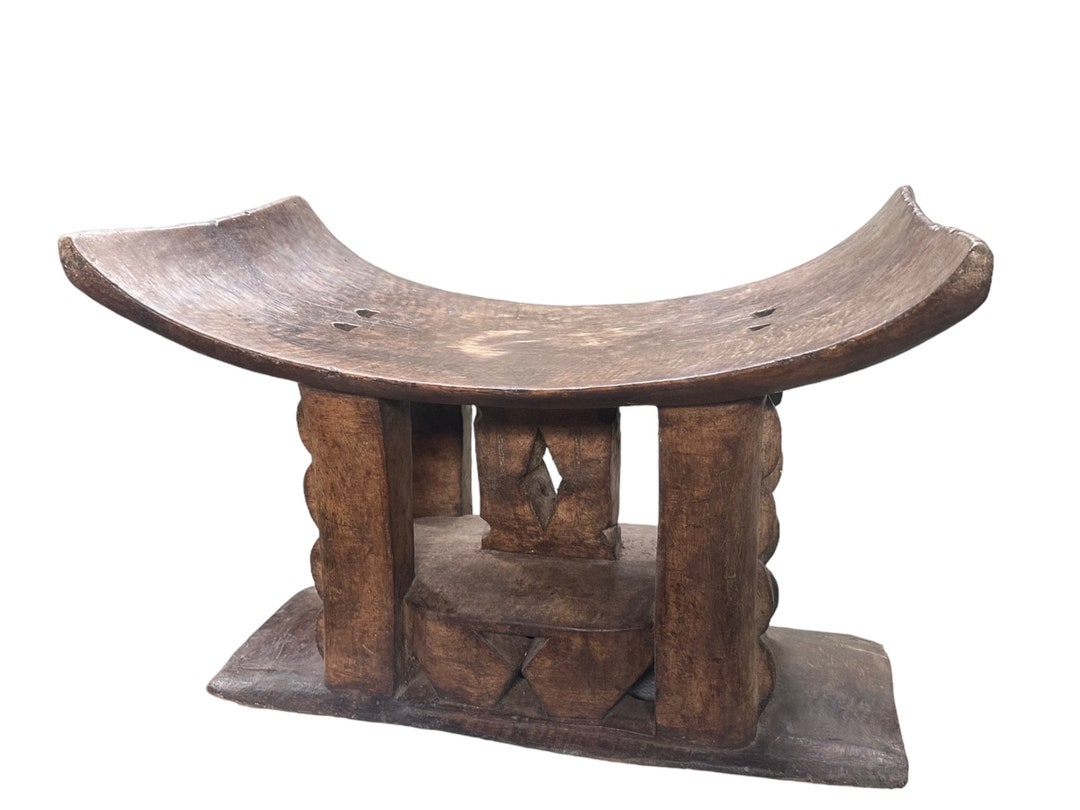 Authentic Ashanti Stool, Hand Carved Stools Old African Tribal Sacred ...
