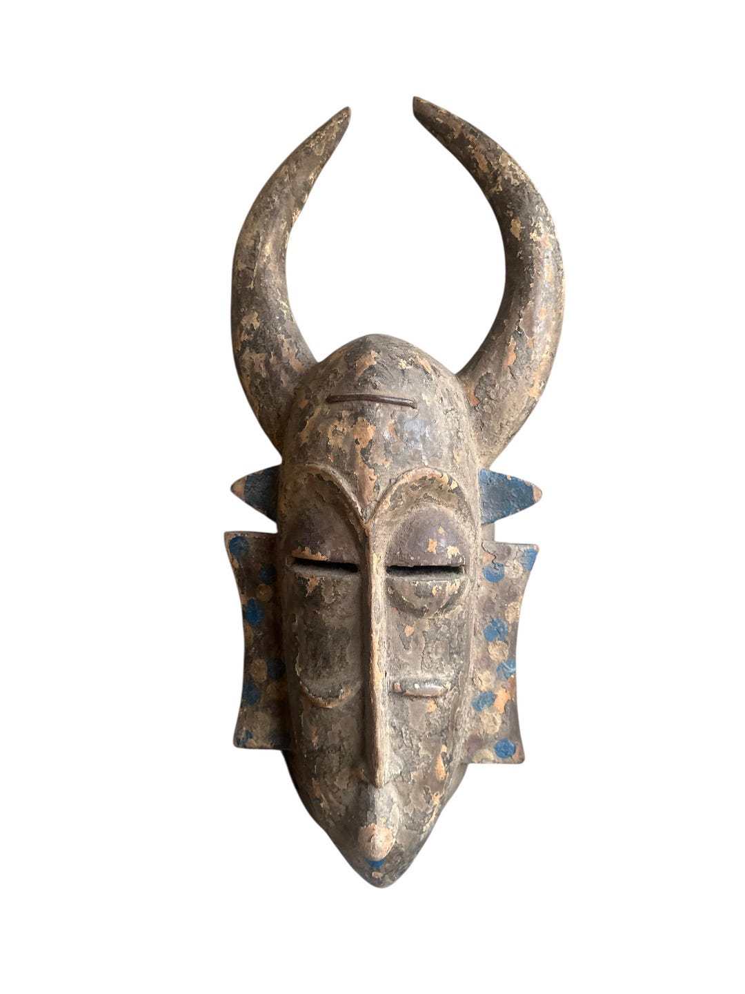 Senufo Kpelie Mask: Antique African Tribal Art Carved Wood Horned ...
