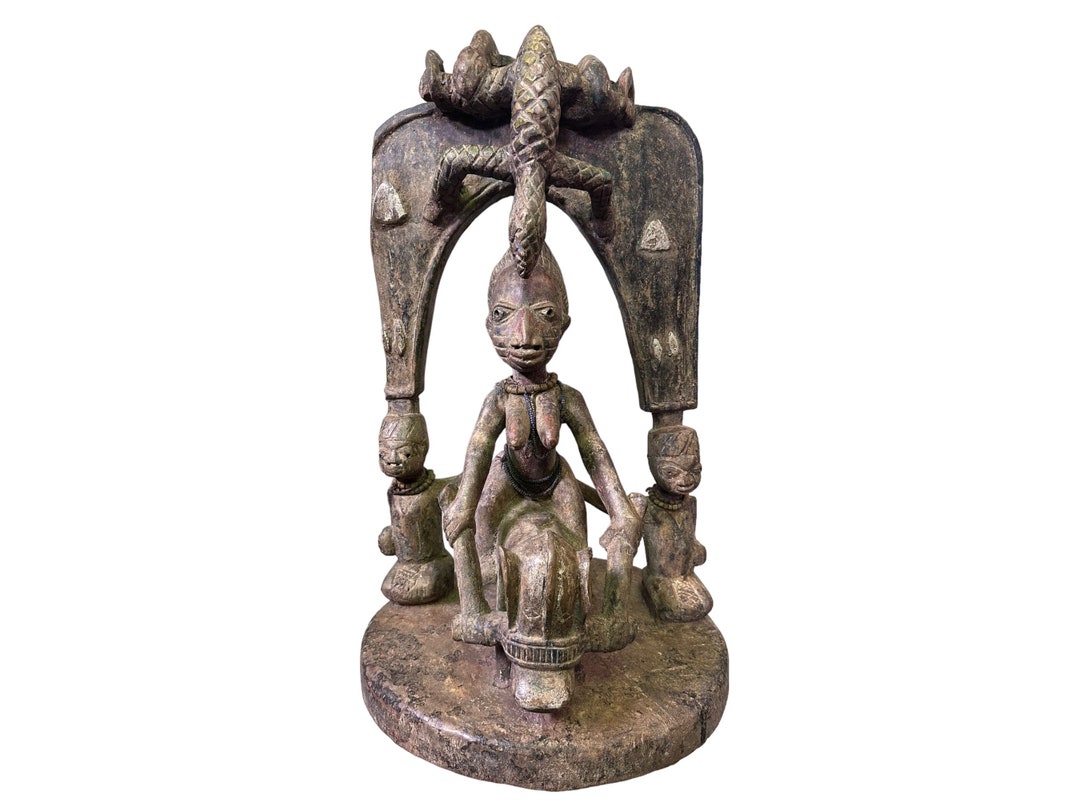 Rare Yoruba Shango Sculpture Altar With Rider, Authentic African ...