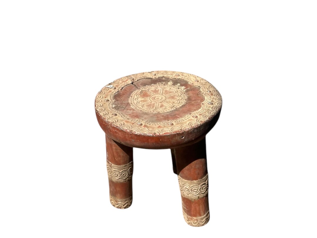 Vintage Hand-carved Kamba Stool: Kenyan Tribal Decor - Etsy