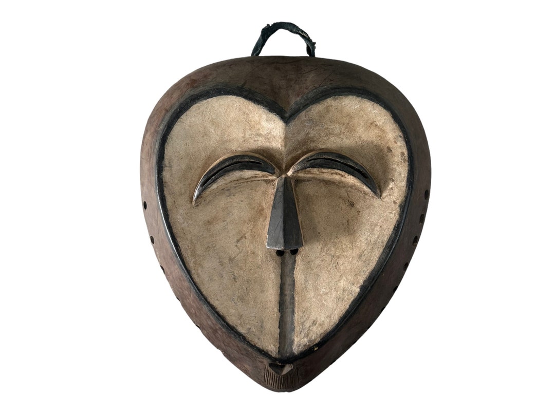 Authentic African Primitive Mask - 19th Century Gabon Tribal Art Hand ...