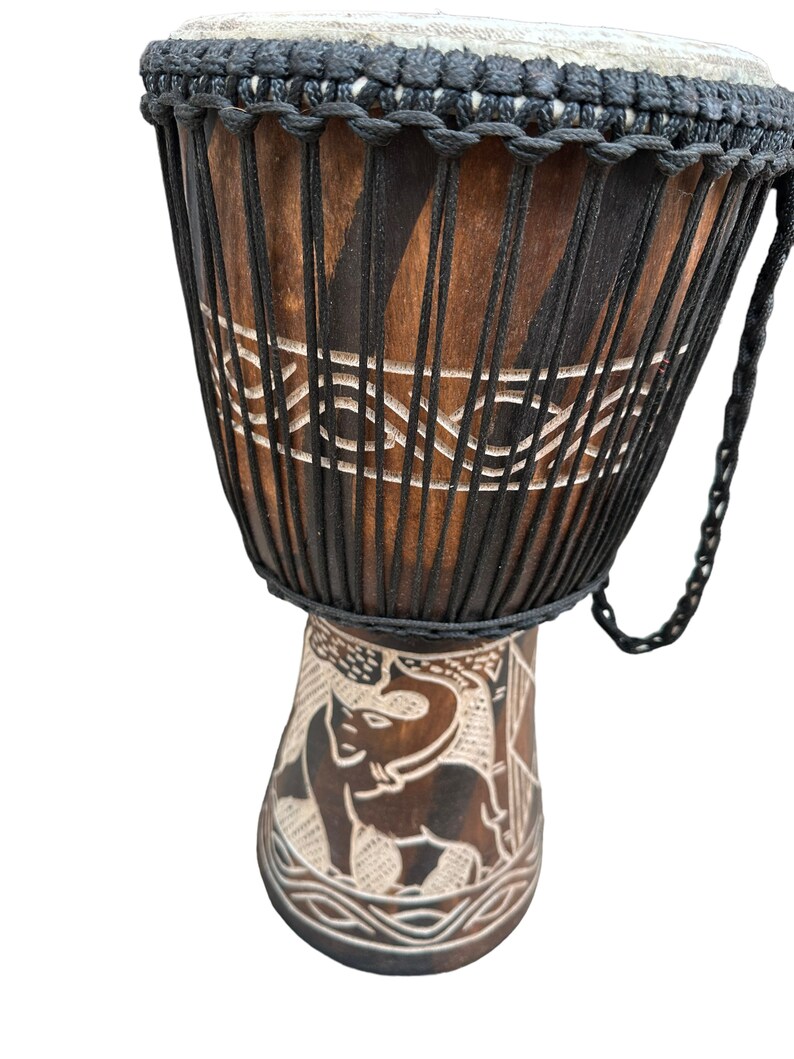 Handmade Djembe Drum: 22-inch Tweneboa Wood Carving, Antelope Skin - Etsy