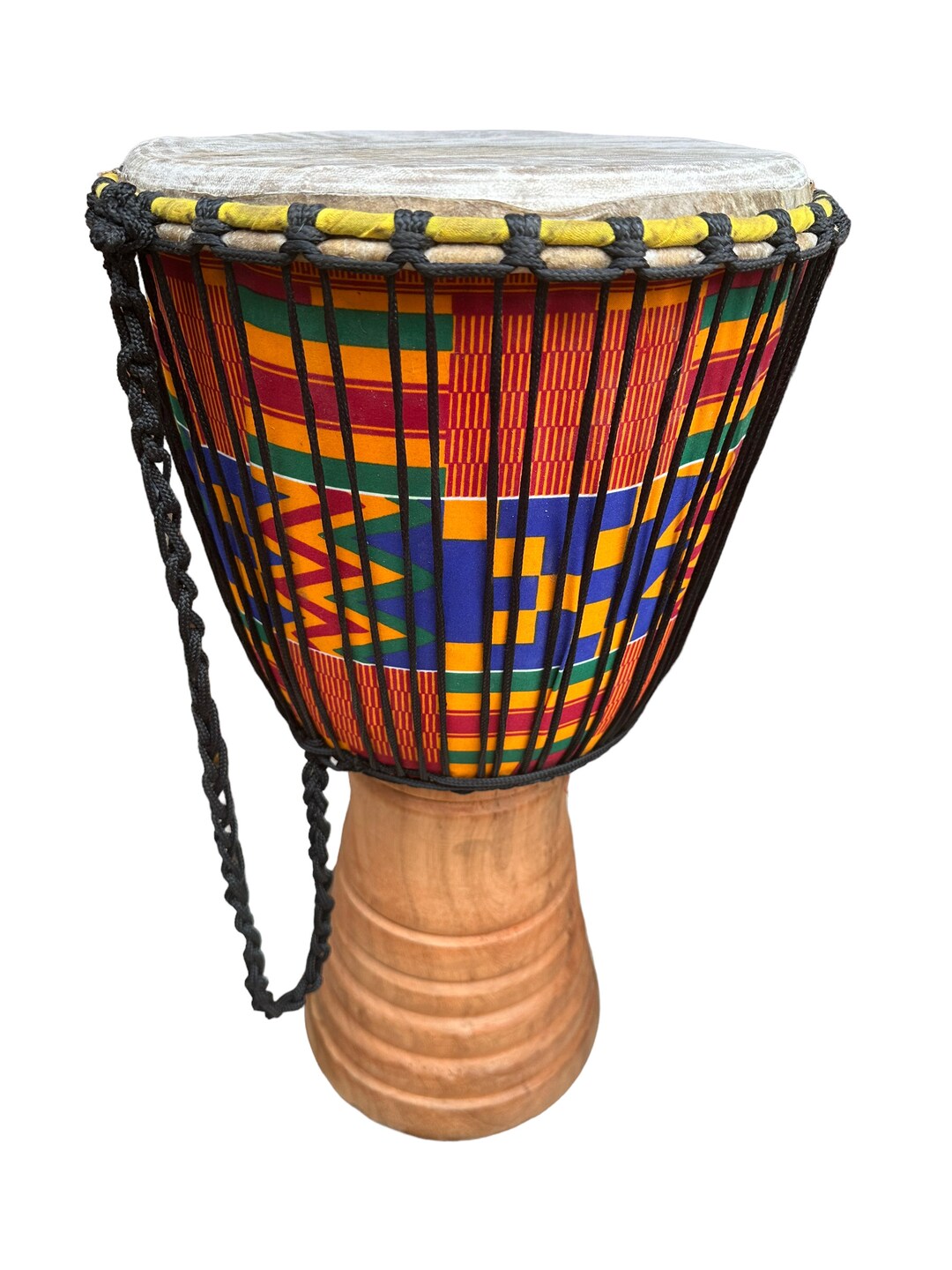 Handmade Kente Cloth Djembe Drum, African Musical Instrument - Etsy