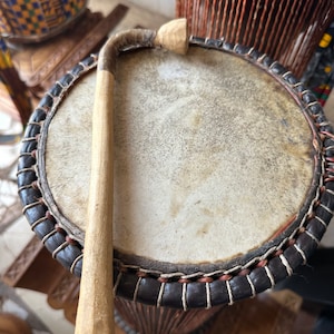 Handmade African Talking Drum: Yoruba Kalangu Gangan With Beater - Etsy