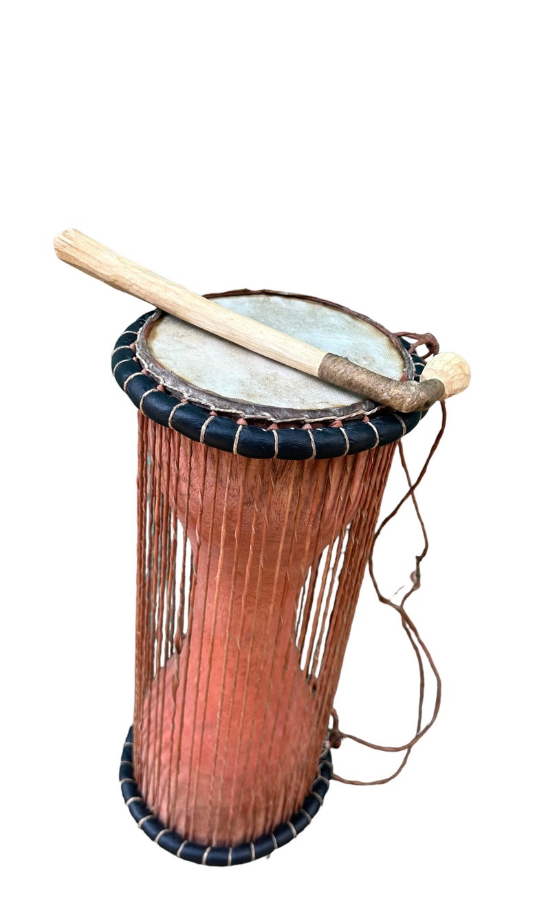 Handmade African Talking Drum: Yoruba Kalangu Gangan With Beater - Etsy