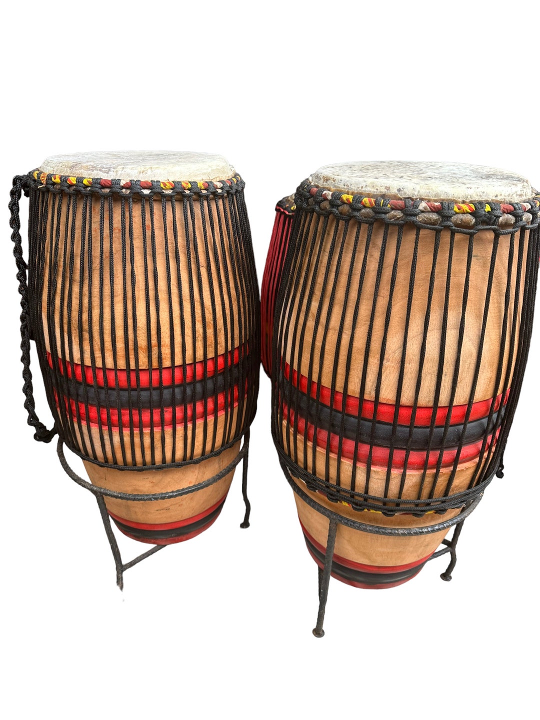 Vintage Djembe Conga Drum H26xw11 Inches, Handmade Musical Instrument ...