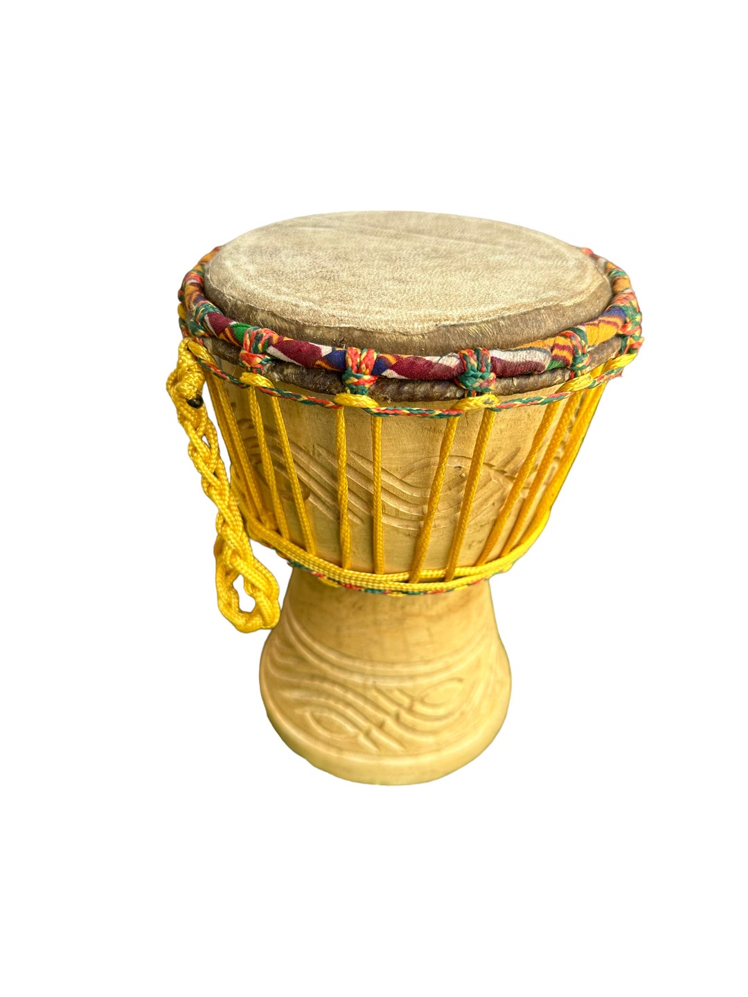 Small Djembe Drum, 7x5 Inches Miniature African Musical Instrument ...