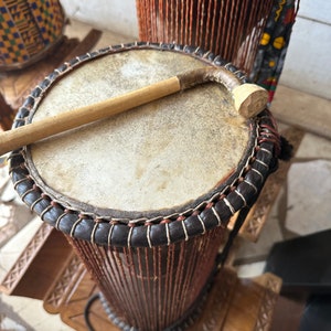 Handmade African Talking Drum: Yoruba Kalangu Gangan With Beater - Etsy
