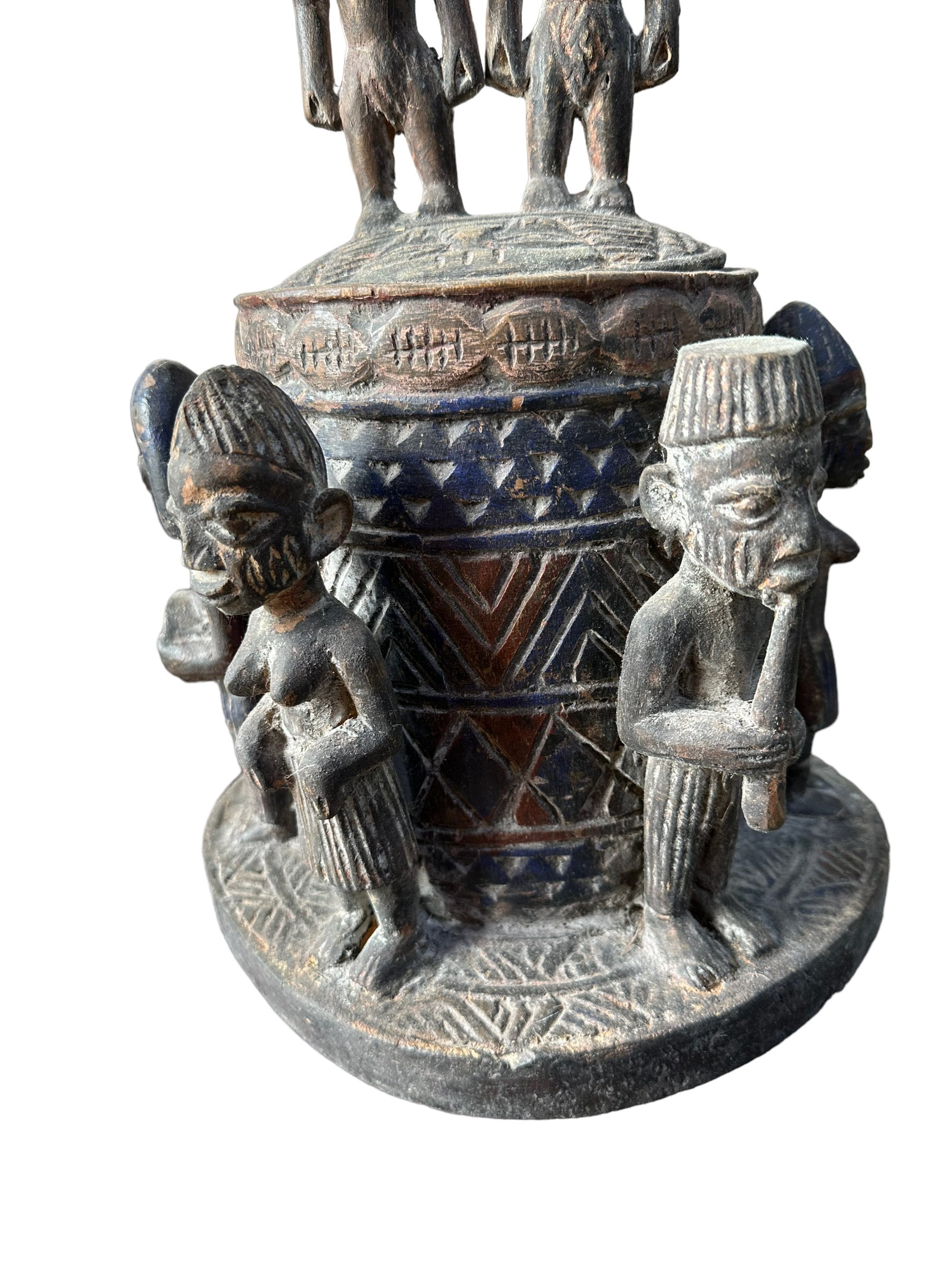 Antique Sculpture Divination Pot, African Idols-yoruba Ifa Sacrificial ...