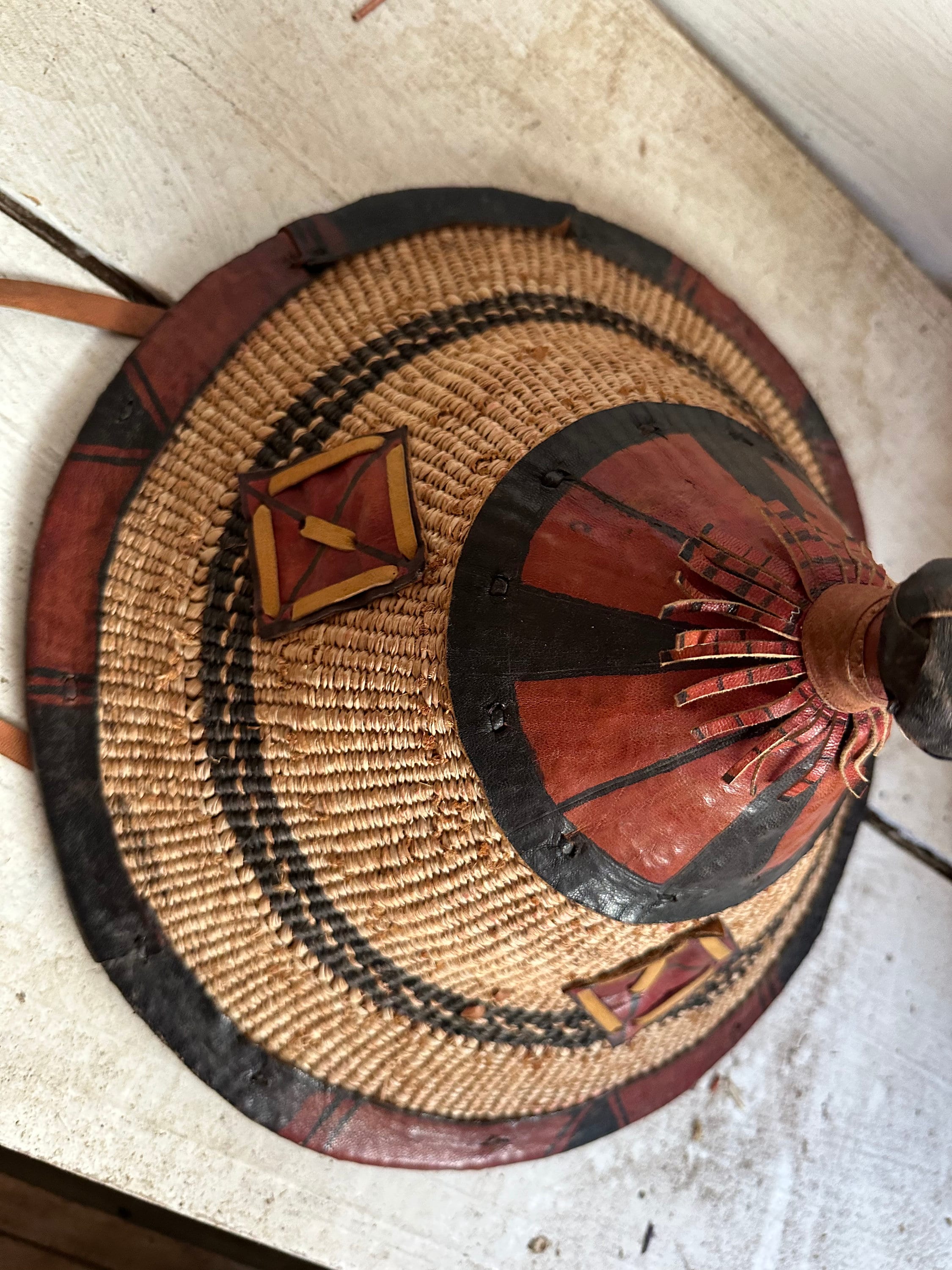 Fulani Hat, Traditional Dahomey Sun Shade Hat, Made of Elephant Grass ...