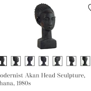 Vintage Akan Terracotta Memorial Head: Ashanti Tribal Art - Etsy