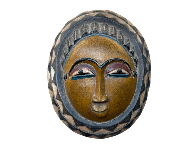 Hand Carved Sese Wood African Mask: Ghanaian Adinkra Wall Decor - Etsy