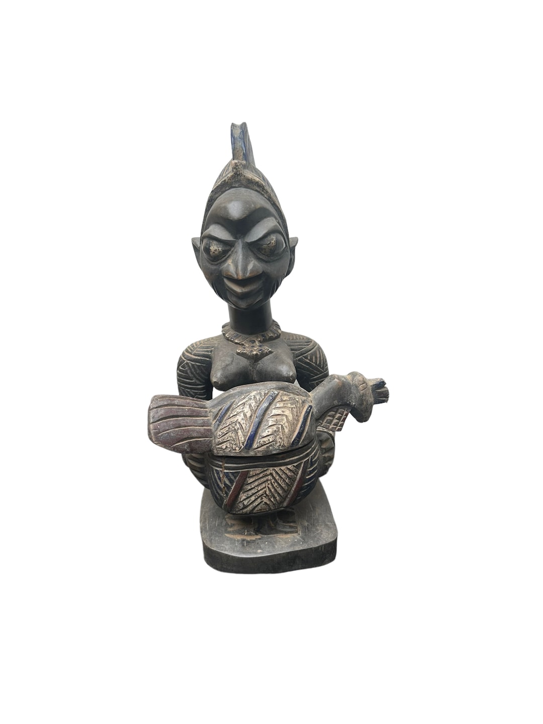 African Art, Nigeria Divination Pot Yoruba Ifa Idol Sacrificial ...