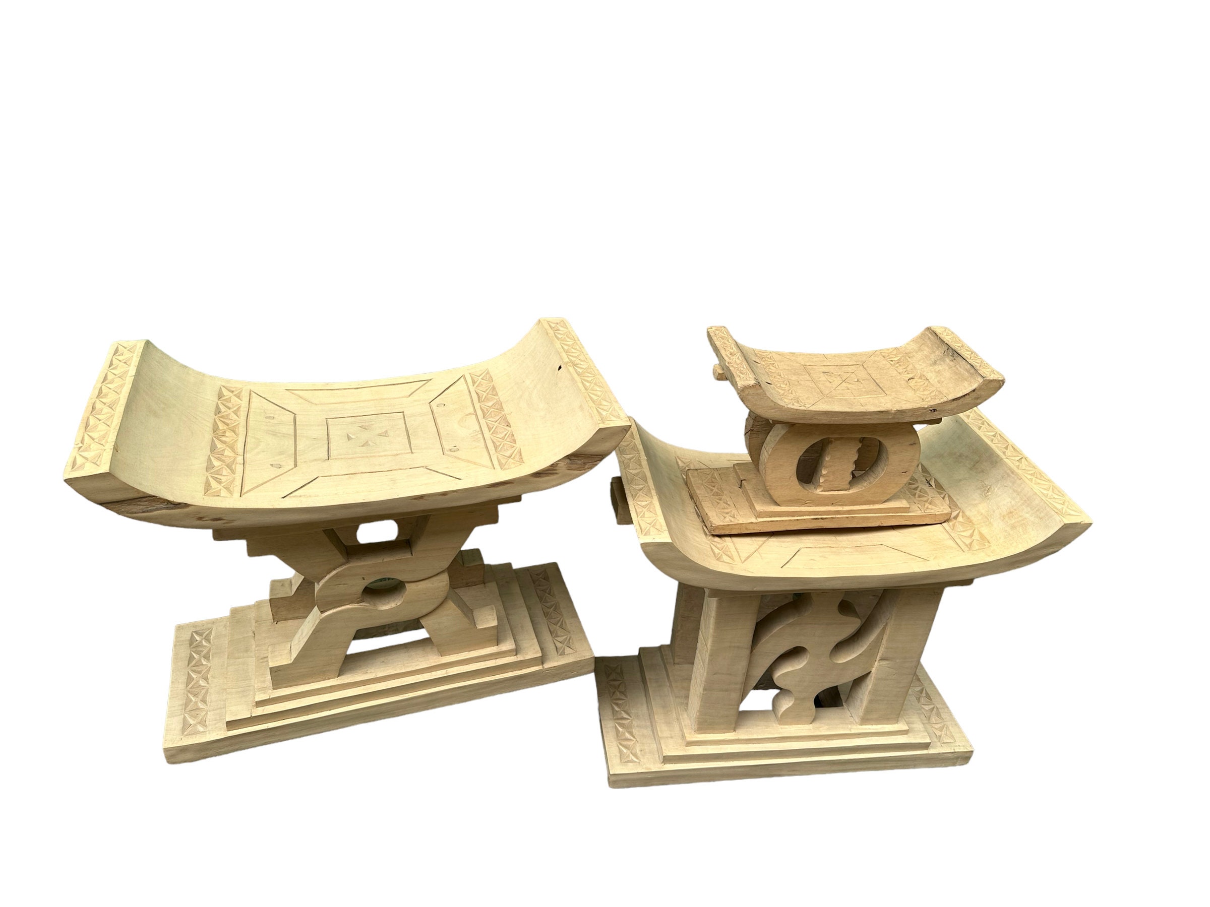African Stool, Ghanaian Ashanti Chieftancy Stool, Tribal Chief Throne ...